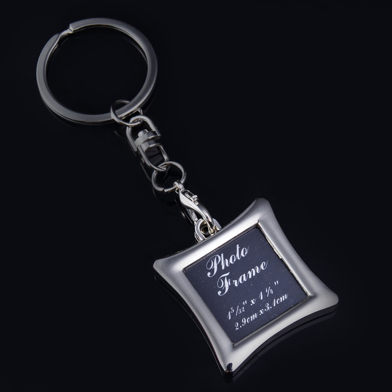 Silver Metal Assorted Shape Photo Frame Keyring Key Chain Novelty Gift ...