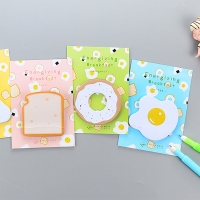 Breakfast Food Toast Egg Doughnut Shaped Cute Sticky Notes Novelty ...