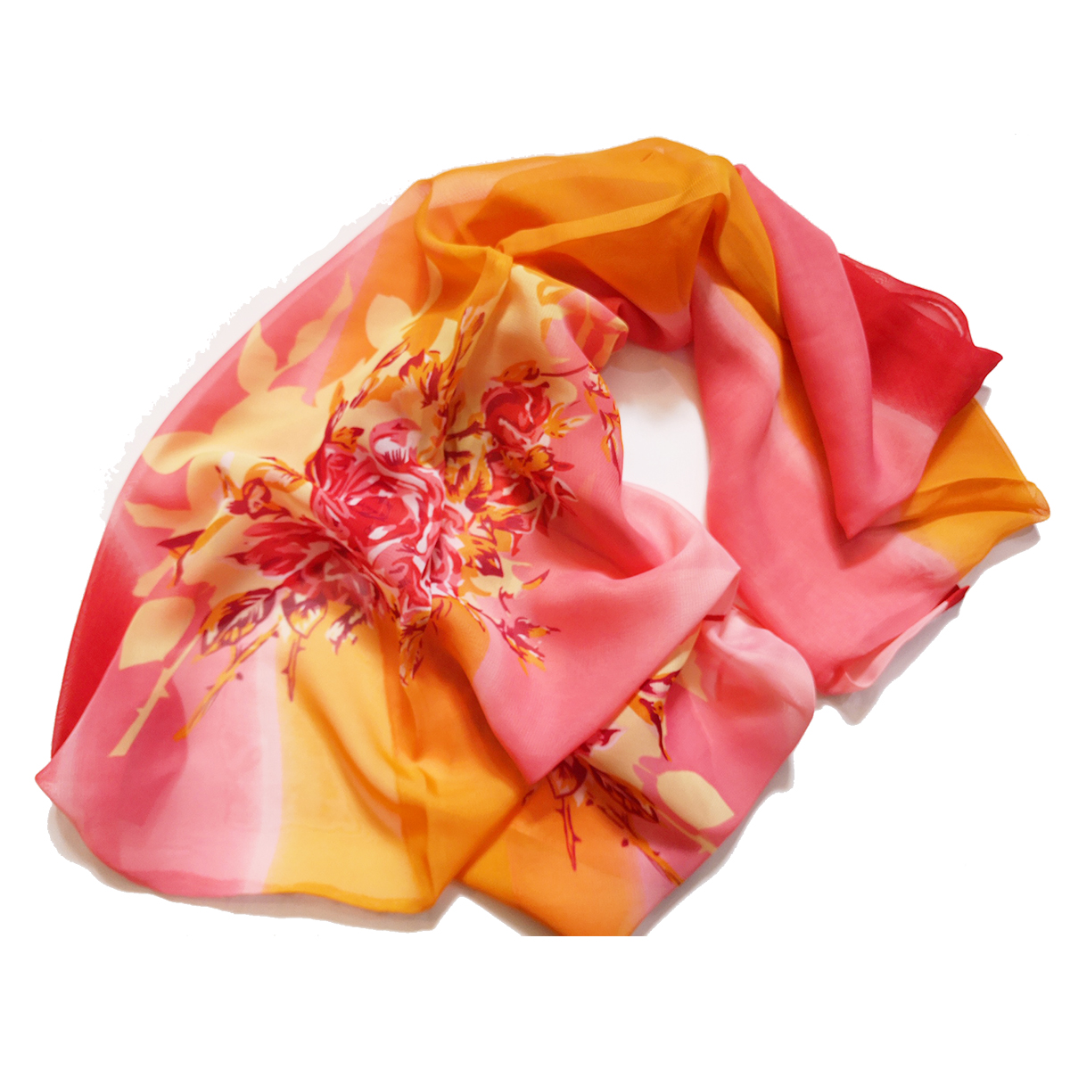 160cm 50cm Flowers Floral Fashion Ladies Scarves Chiffon Scarf Womens ...