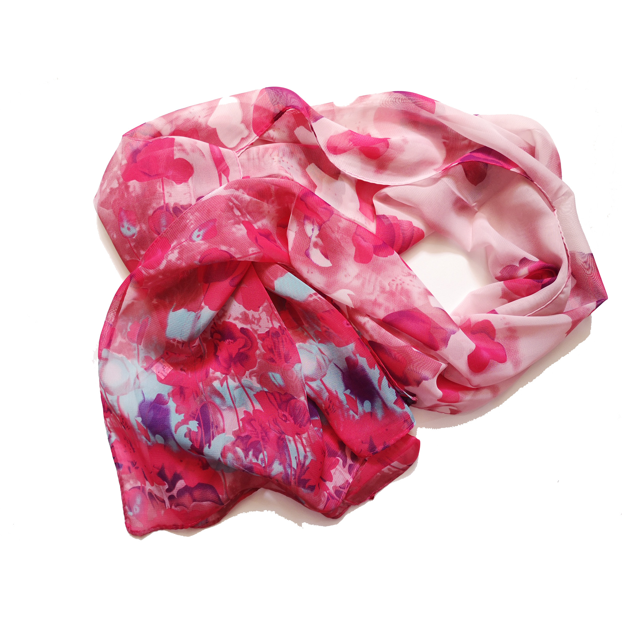 160cm 50cm Flowers Floral Fashion Ladies Scarves Chiffon Scarf Womens ...